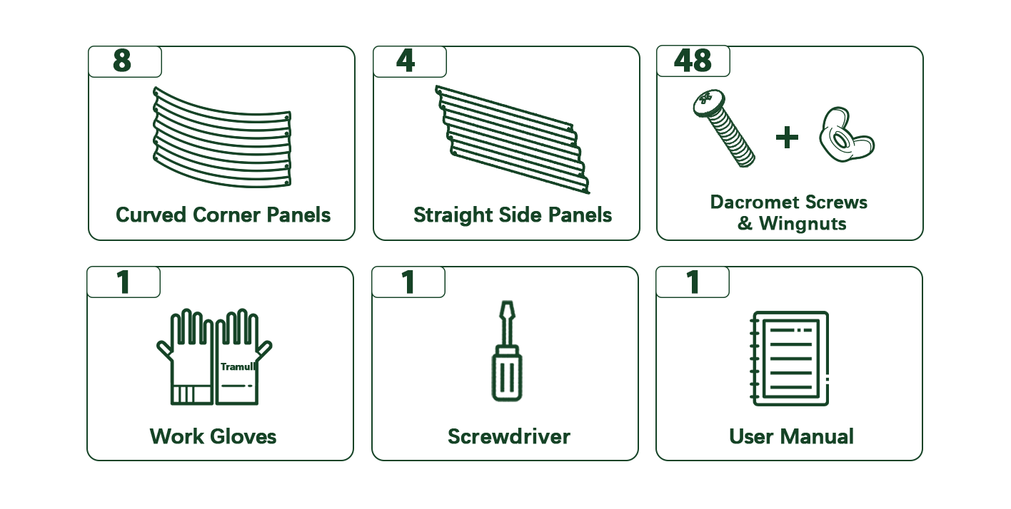 Bundle of 8 | 12" Tall 4x2ft Oval Metal Raised Garden Beds – Tramull ...